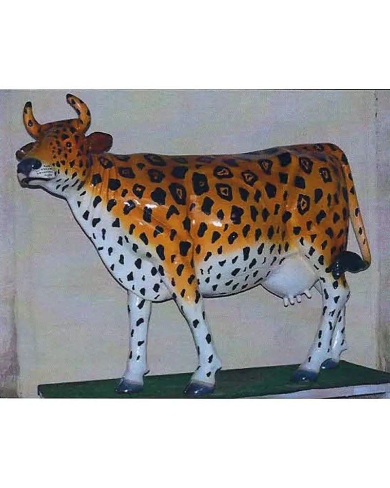 Animals | MONDRIAN cow in resin for your decoration - Déco et Artisanat