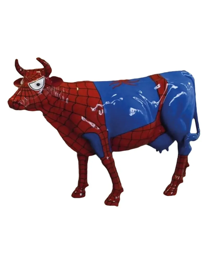 Animales | Vaca SPIDER-MAN de resina para tu decoración exterior - Déco ...