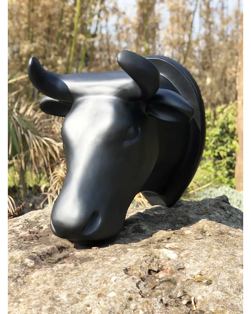 Resin cow head
