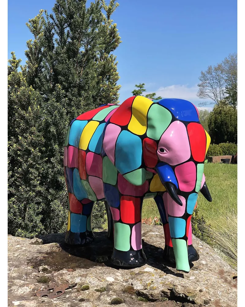 Animaux en résine, Éléphant MULTICOLORE pour la décoration indoor ou ...