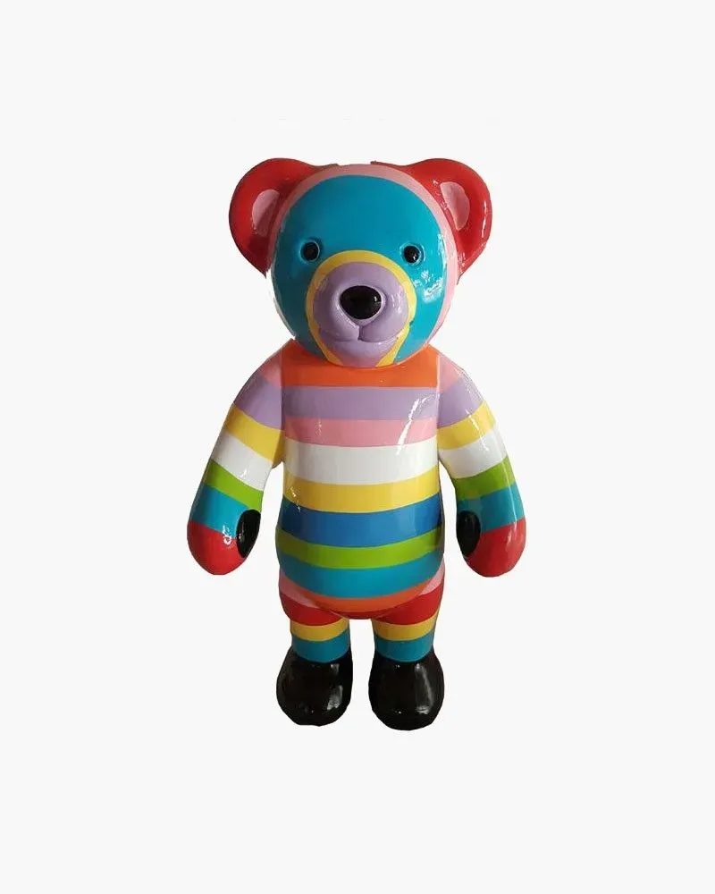 Animals | Resin statue and sculpture of a STRIPED teddy bear "Teddy ...
