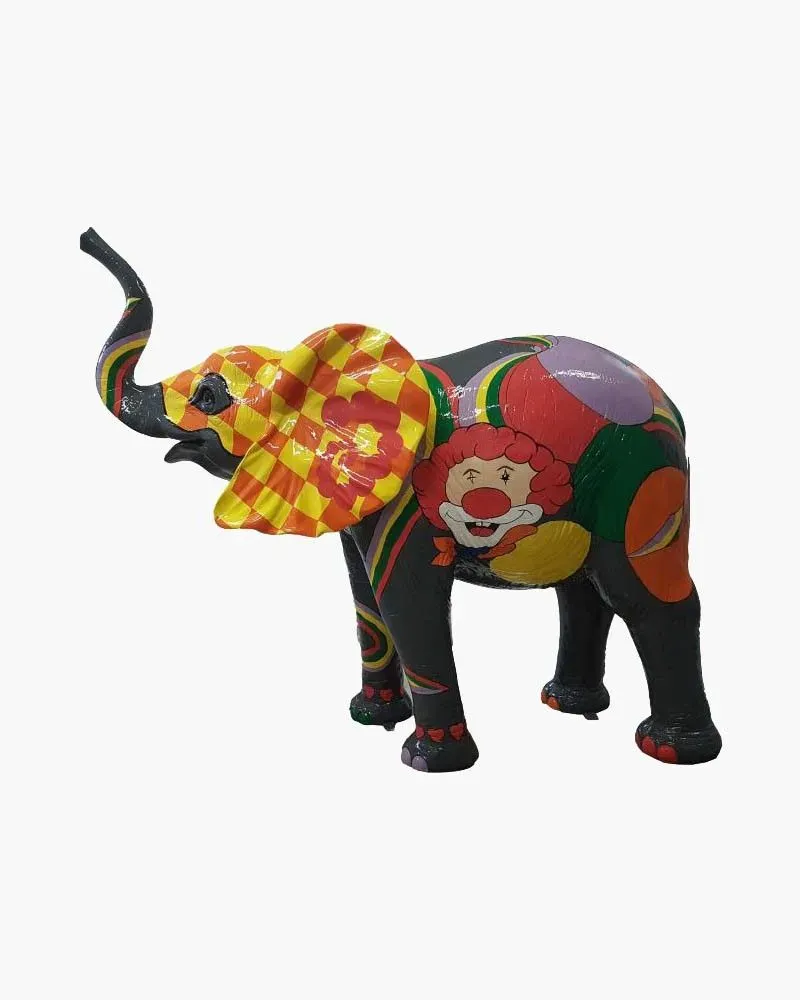 Resin animals, Elephant Clown for indoor or outdoor decoration - Déco ...