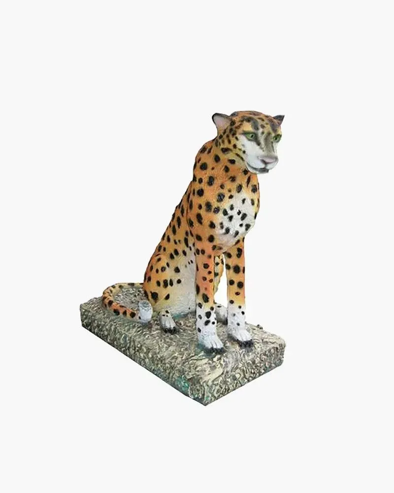 Cheetah sitting L - Realistic resin animals - Déco et Artisanat