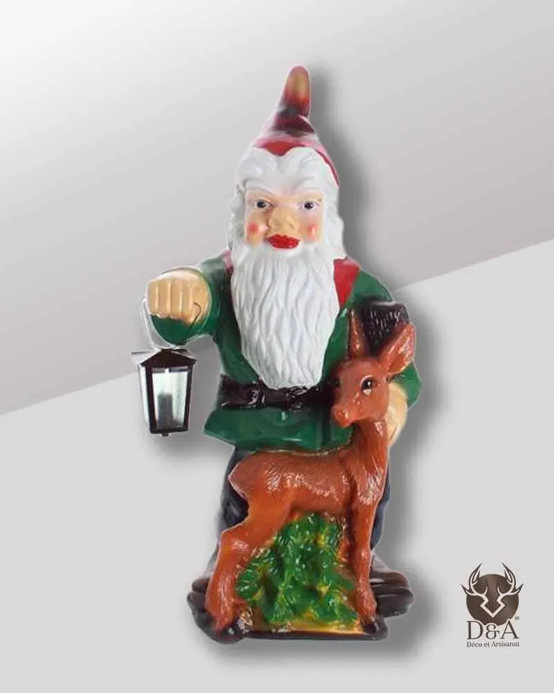 Statue Nain de jardin avec faon debout, le cadeau idéal pour votre ...