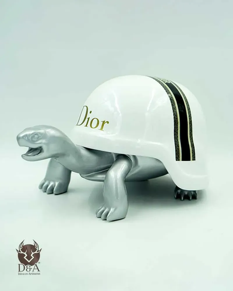 Animais de resina, Dior Helmeted Turtle - Déco et Artisanat