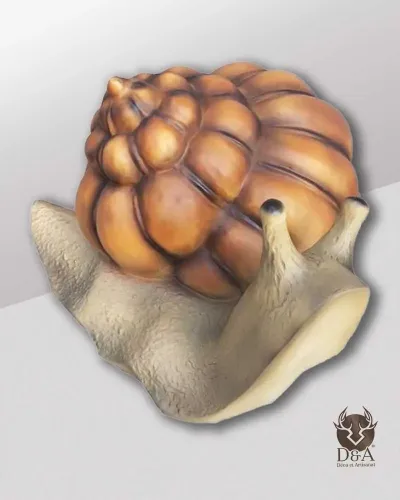 Statue décorative en résine d'un Escargot réaliste M - Déco et Artisanat