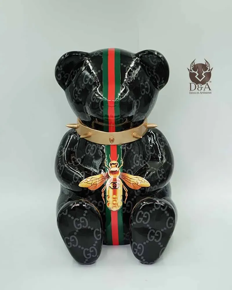 Animaux en résine, Ourson M Collier Gucci Abeille - Déco et Artisanat
